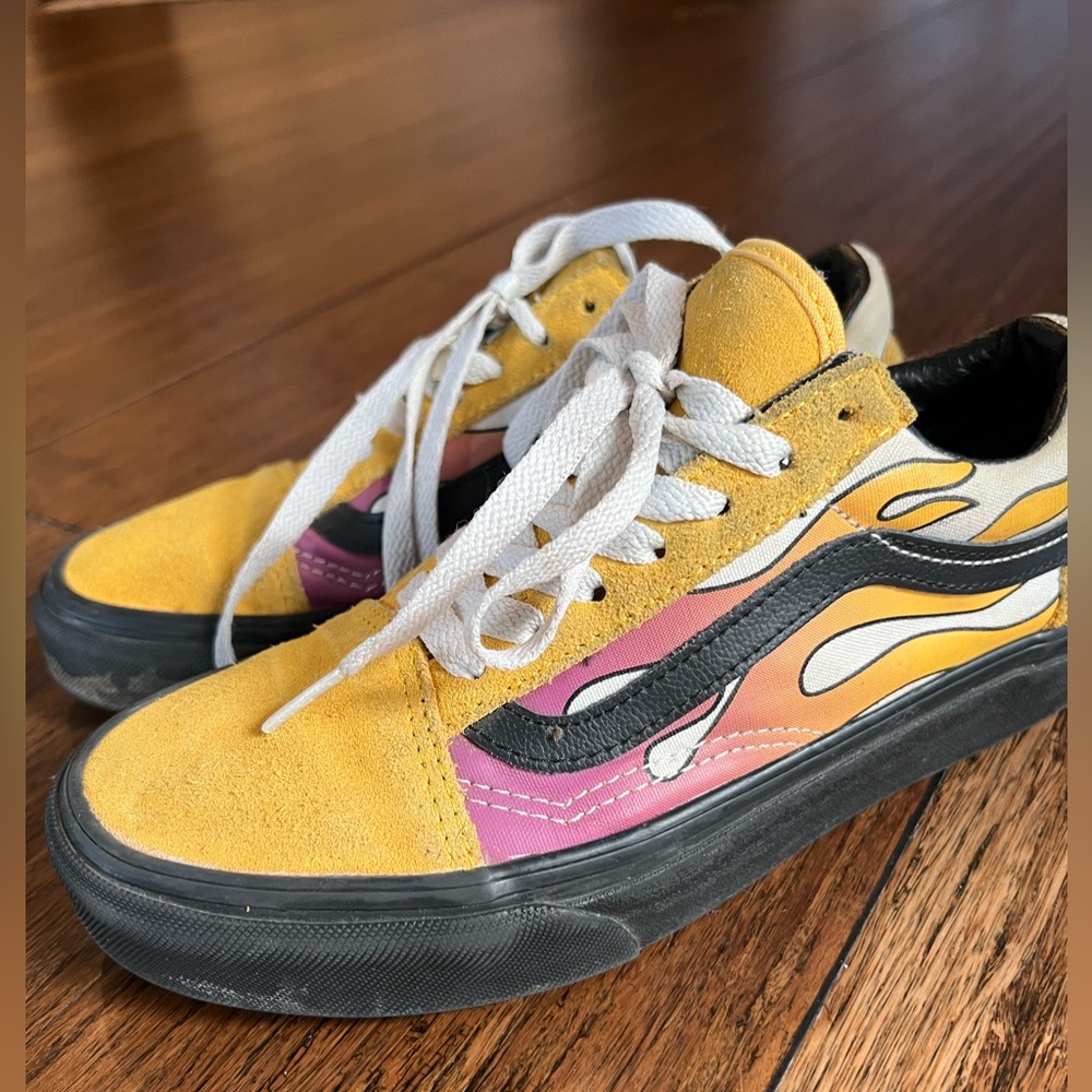 Rare Vans Flame Old Skool Banana Black | Vans | Retro… - Gem